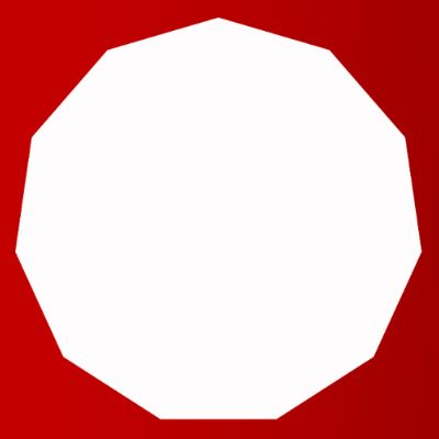 13 Sided Polygon Iron on Decal from 0.85 GBP | Fast Iron On Transfers UK